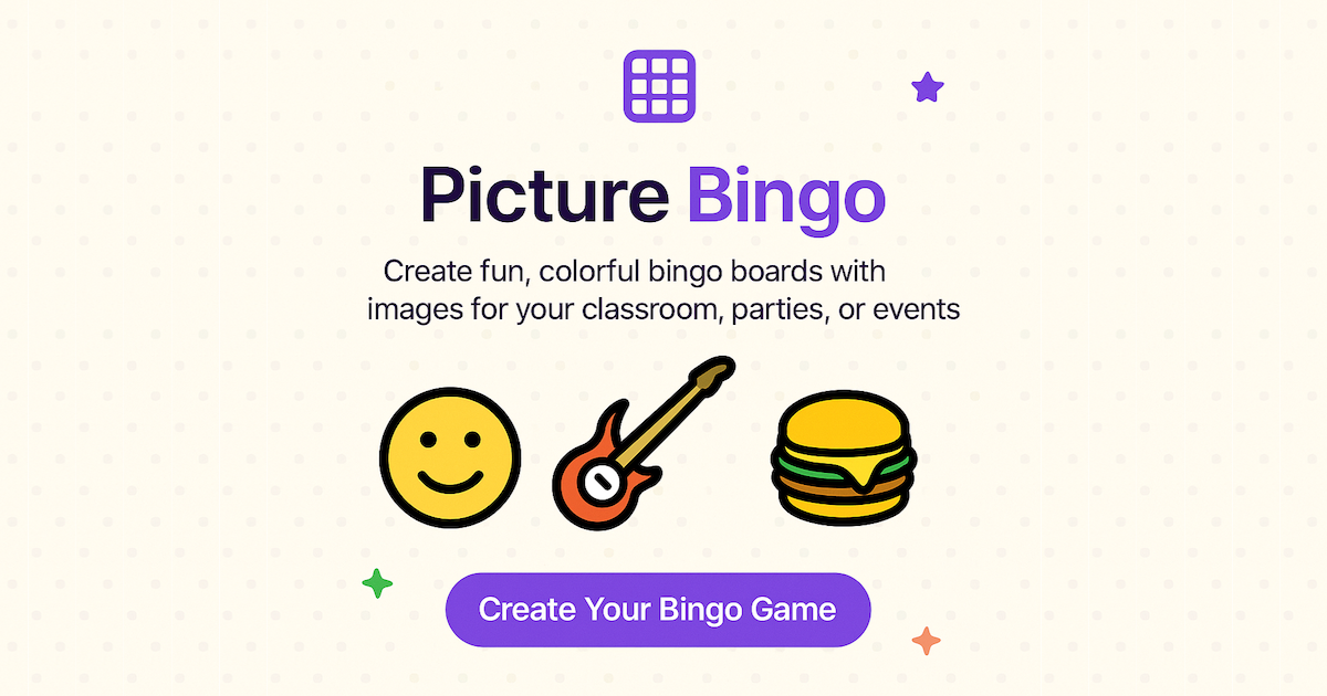 Picture Bingo | Create Custom Bingo Games with Images